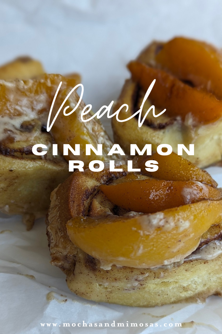 Easy Peach Cinnamon Rolls Recipe - Mochas and Mimosas