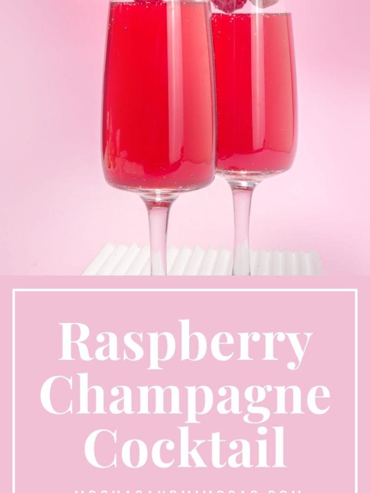 Raspberry Champagne Cocktail - Mochas and Mimosas